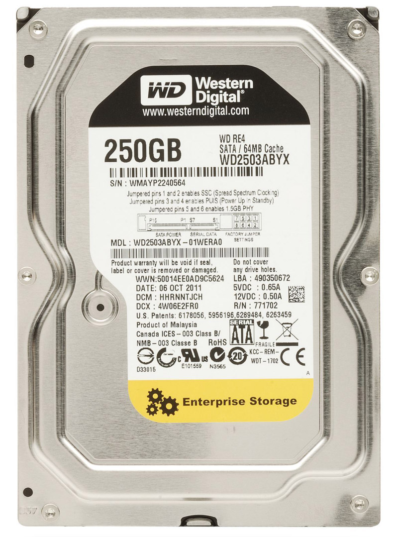 HD 250 GB SATA 2 - 3Gb/s - 7200RPM - 64MB Cache - Western Digital RE4 ...