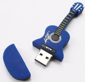 Pen Drive 8GB Violão Azul | Oficina dos Bits